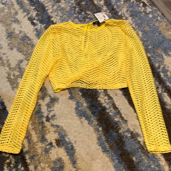 Evenuel | Tops | New Evenuel Yellow Mesh Top | Poshmark